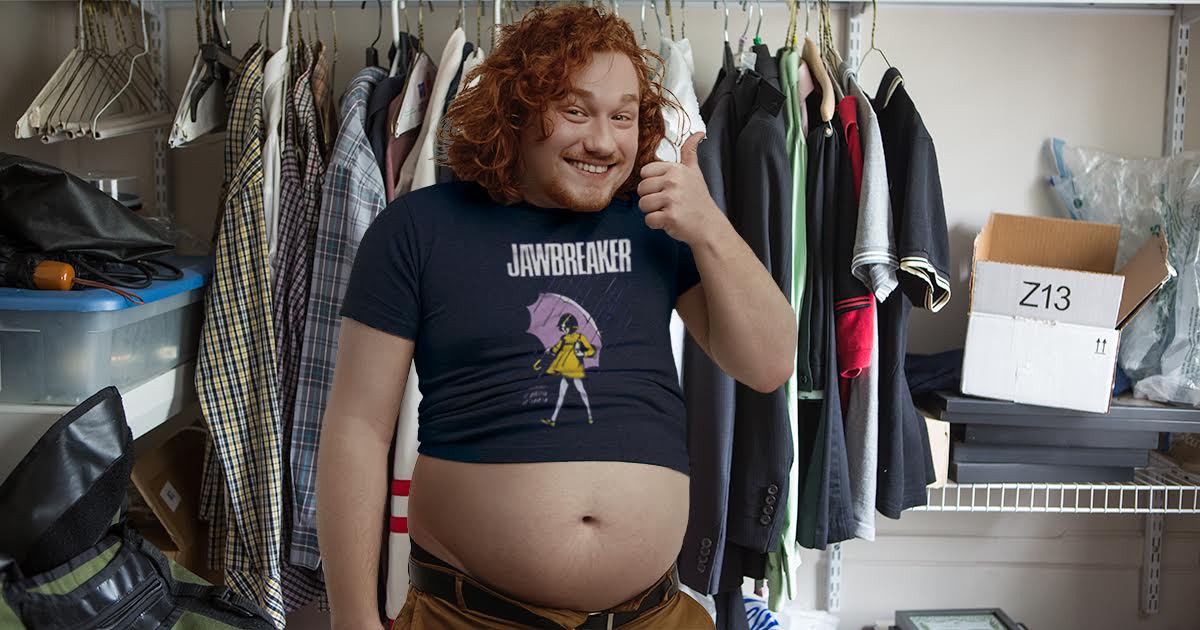 Jawbreaker Shirt Reunites with Much Larger Body Than It Remembers