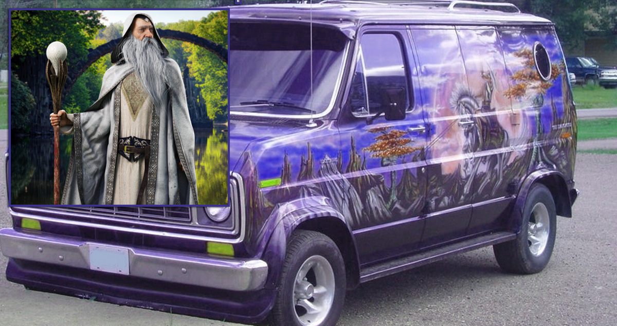 I'm the Wizard Airbrushed on the Side of a Van. Free Me From This ...
