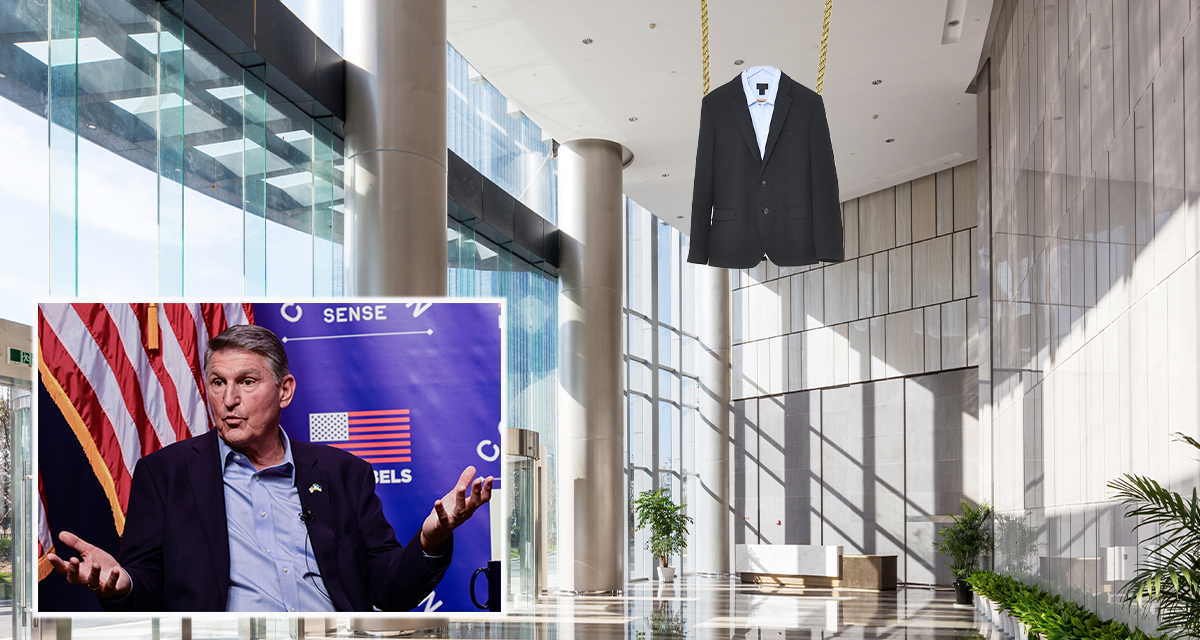 ExxonMobil Hangs Joe Manchin’s Suit From Rafters at Headquarters