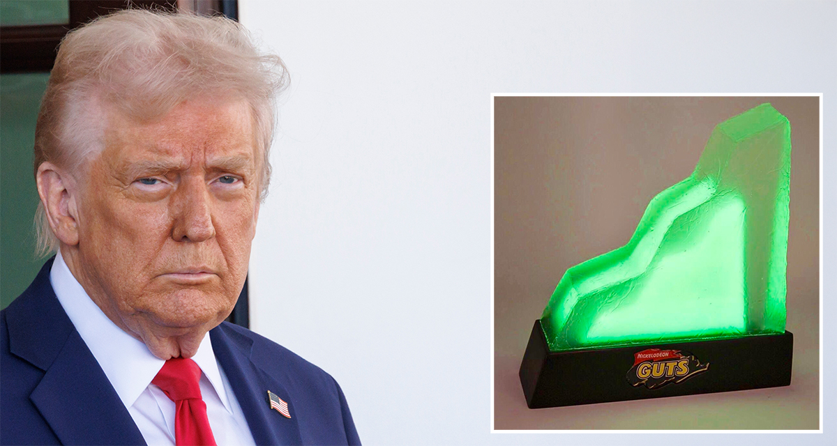 Donald Trump Replaces Medal of Honor With a Piece of the Aggro Crag From Nickelodeon’s “Guts ...